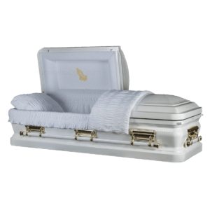 Onyx White Metal Casket | Elegant Funeral Caskets, Affordable Prices