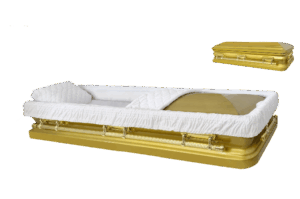 Apollo Series Full Couch White/Gold | Reasonably Priced Caskets