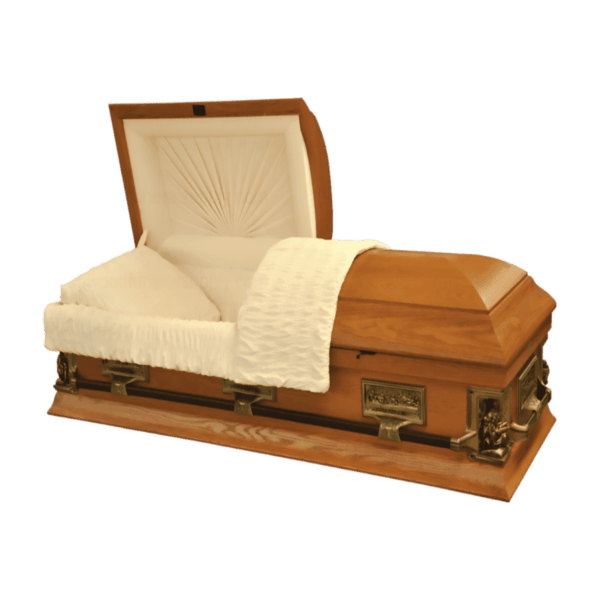 Pieta Oak Casket - Casket Emporium